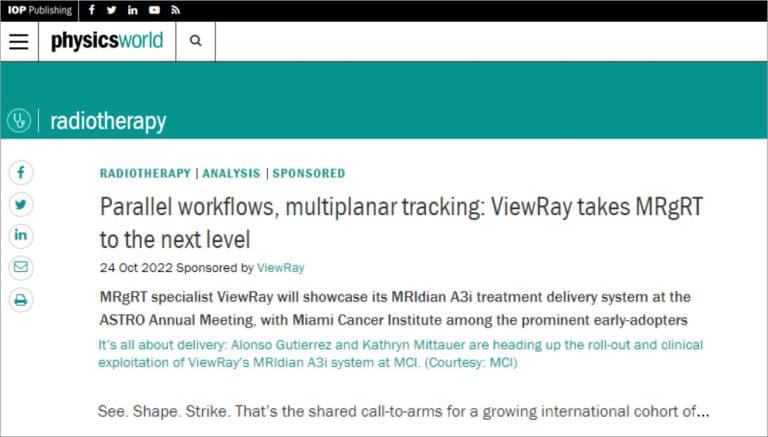 MRIdian A3i System - ViewRay Systems, Inc.